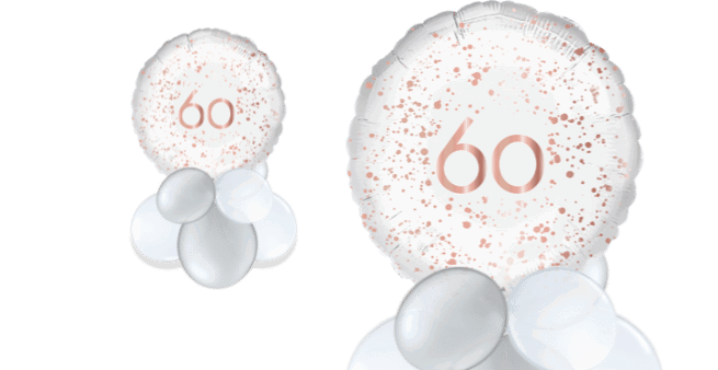 60th Birthday Balloons - Helium Balloon Gift Delivery UK