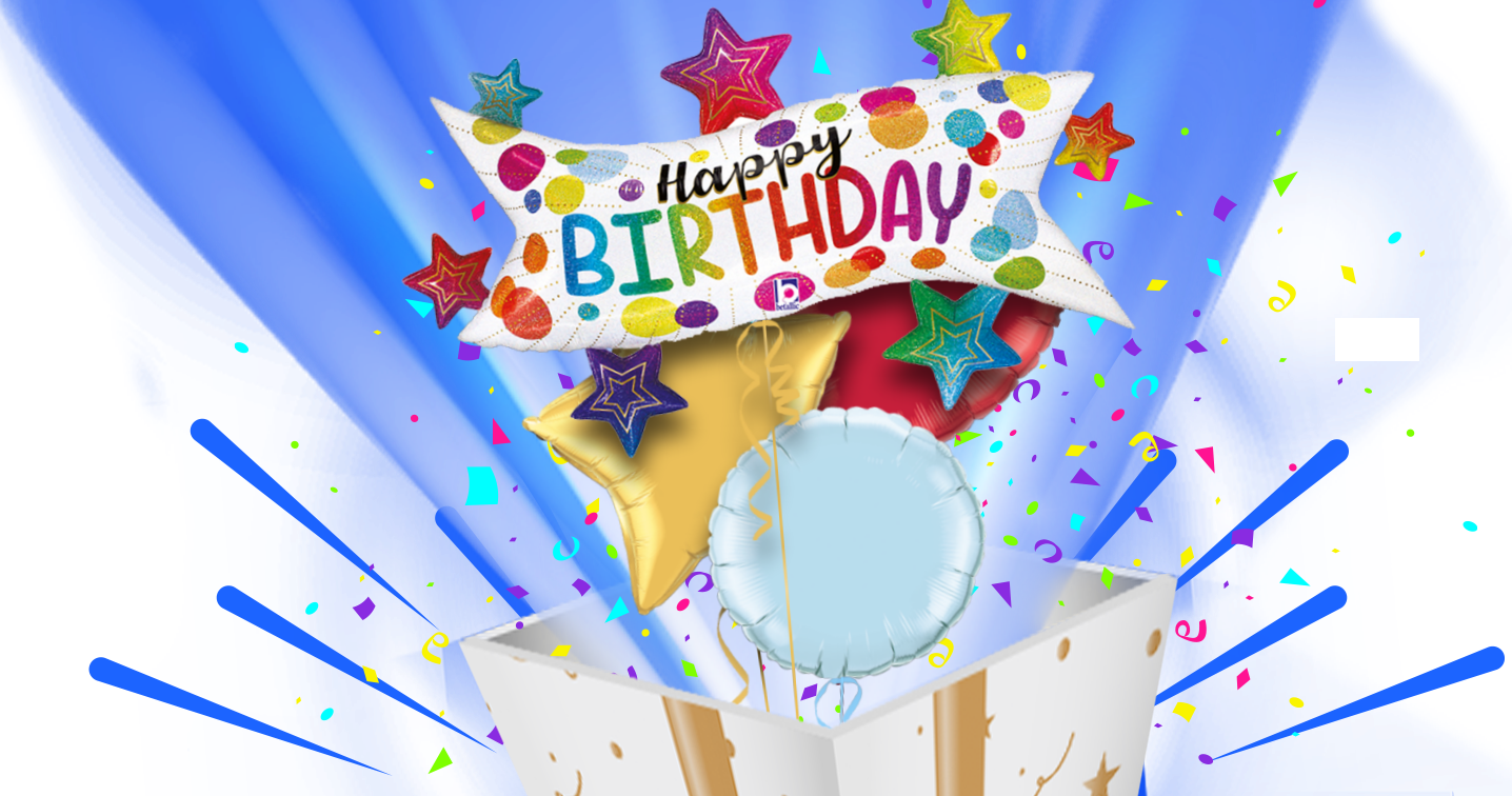Helium Balloons Delivered - Inflated Balloon Gifts - Next Day Delivery